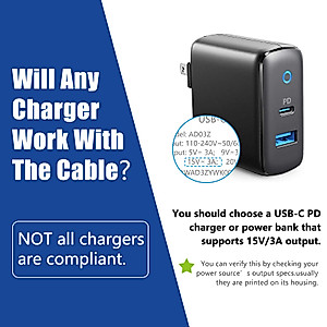 Surface Connect to USB C Charging Cable Compatible with Surface Pro 3/4/5/6/7, Surface Laptop 3/2/1,Surface Go, Surface Book1/2/3(1.8M 6ft)