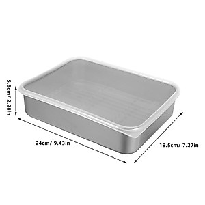 DECHOUS Dumpling Storage Box, Freezer Dumpling Storage Container with Lid Stainless Steel Food Storage for Multipurpose Use Metal Food Container Fridge Dumpling Box