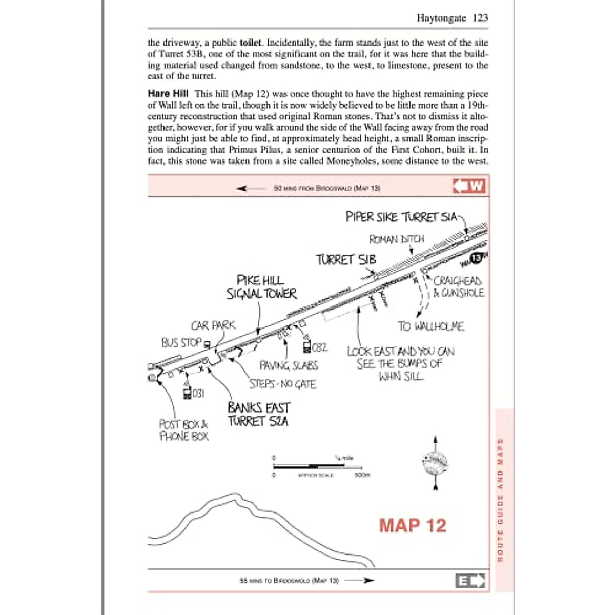 Hadrian's Wall Path: 64 Large-Scale Walking Maps & Guides to 29 Towns & Villages - Planning, Places to Stay, Places to Eat