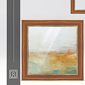 10x10 Frame Charleston Honey Brown Solid Wood Picture Frame Width 1.75 Inches | Interior Frame Depth 0.5 Inches | Charleston Honey Modern Photo Frame Complete with UV Acrylic, Foam Board Backing &