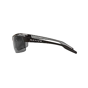 Native Eyewear Hardtop Ultra XP Polarized Rectangular Sunglasses, Matte Black/Grey, 71 mm