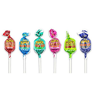 Tootsie Roll Charms Super Blow Pop Lollipops - Dual Candy and Gum Suckers - Bulk Treat for Kids and Adults - Assorted Flavors, 48 Count
