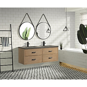 Ari Kitchen & Bath Kane 55" Bathroom Vanity Weathered Fir