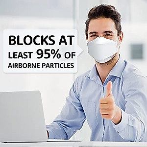 LEVENIS Face Masks 50 Pack, Breathable Comfortable and Disposable Mask, White