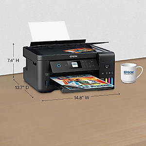 Epson Expression ET-2750 EcoTank Wireless Color All-in-One Supertank Printer with Scanner and Copier (Renewed)