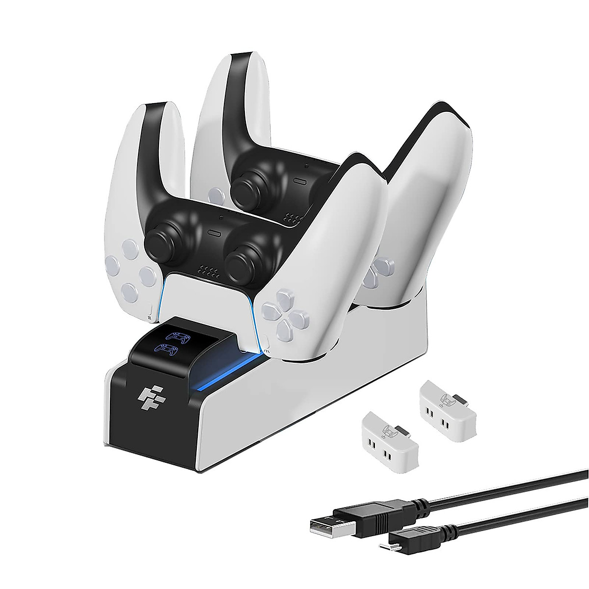 PS5 Charging Station Bonadget PS5 Controller Charging Station with Led Indicator PS5 Charging Dock with USB-C 2 Hours Fast Charging