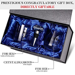 Couple Gifts for Christmas, Unique Engagement Wedding Christmas Gifts for Newlywed Couples Mr and Mrs Him and Her【Memory Box Set】 Cool Couple Wishes for Couples Wife Husband