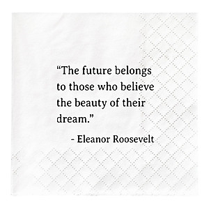 Joyiou Inspirational Quotes Napkins, Graduation Birthday Holidays Party Supplies Favors Gifts Decorations, 50-Pack Disposable Napkins for Cake Dessert Berverage Table, 4.5 x 4.5 inches 2-Ply