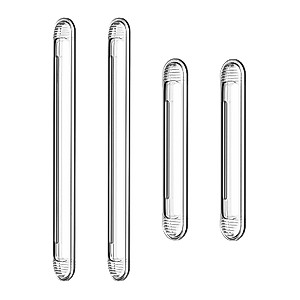 APKULEEP Clear Furniture Bumpers, Self Adhesive Rubber Bumpers, Door Stoppers Wall Protector, Silicone Strip for Sliding Door Cabinet Drawers (2long2short)