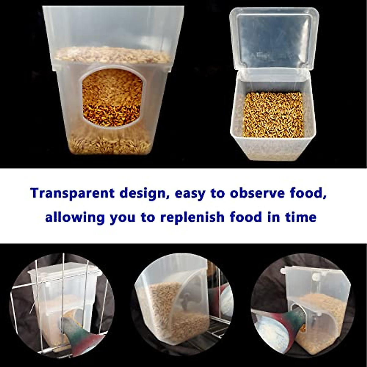 Automatic Pigeon Quail Bird Feeder Parrot No Mess Feeder Cage Accessories Supplies for Parakeet Canary Cockatiel Finch