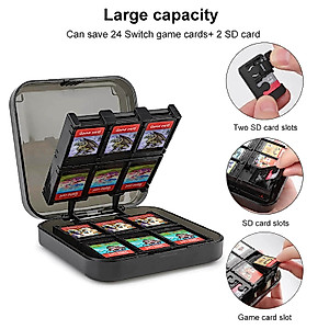 Eye Instead A Flower Game Card Case for Nintendo Switch Cartridge Holder Carrying Storage Box with 24 Memory Card Holder