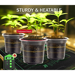 WandaQueen 30 Packs Clear Nursery Pots for Plants, 3.5/4/5 Inch Plant Pot for Planting Plastic Seedling Pots with Drainage Holes Seed Starter Pot High Transparency with 20 Plant Labels. (Transparent)