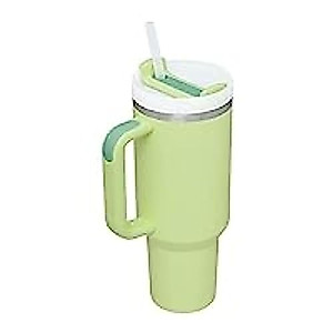 Stanley Quencher H2.0 Tumbler with Handle and Straw 40 oz | Flowstate 3-Position Lid | Cup Holder Compatible for Travel | Insulated Stainless Steel Cup | BPA-Free | Citron