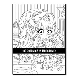 100 Chibi Girls: An Adult Coloring Book Collection with Cute Girls, Fantasy, Horror, Christmas, and More!