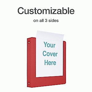Cardinal 3 Ring Binders, 1.5 Inch, Round Rings, Holds 350 Sheets, ClearVue Presentation View, Non-Stick, Assorted Bright Colors, 6 Pack (79557)