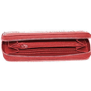 bebe Evelyn Croco Zip Around Cherry Red w/Gift Box