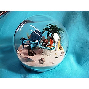 Sand & Shell Sandglobe Paperweight 4-inch Adirondack Chair Scene, White Sand