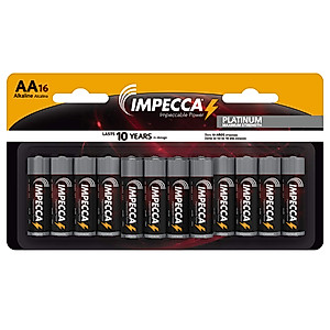 Impecca 400-Count AA Batteries High Energy Premium Alkaline Battery 1.5 V (4 Boxes of 100 Batteries - AA Size), Leak Resistant 10-Year Shelf Life, Ideal for Office/Wholesale/Medical/Education/Home
