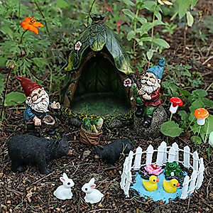 Miniature Gnomes Fairy Garden Decorations - Funny Fisher Gnomes Figurines Accessories Set of 23pcs - Fairy Garden Supplies for Outdoor Indoor Home Yard Patio Planter Decor