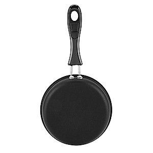 Weohoviy Mini Egg Frying Pan, Portable Mini Frying Pan Poached Egg Household Small Kitchen Cooker, Black