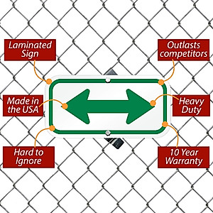 SmartSign "Bidirectional Arrow" Supplemental Parking | 6" x 12" 3M Engineer Grade Reflective Aluminum