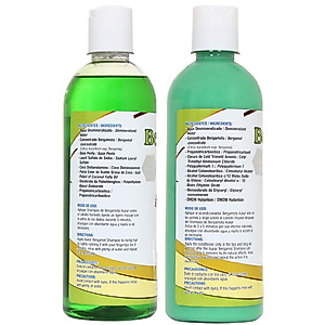 Bergamot Shampoo and Bergamot Conditioner ( SET ) 500 ml ea. 100% Natural, Hair Regrowth & No more Dryness. Volume, Thickness and Brightness