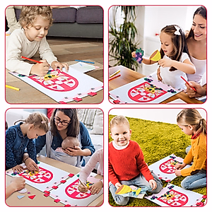 SmoothNovelty First Communion Banner Kit 9 x 12 Inches Felt Holy Communion Banner First Communion Grapes Craft 1st Communion Banner Kit for Church Sunday School Boys Girls DIY Catholic (Pink)