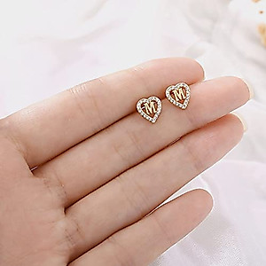 Stud Earrings for Women, Earrings for Sensitive Ears Hypoallergenic Earrings for Girls Cute Earrings J Initial Earrings for Girls Little Girls Toddler Earrings