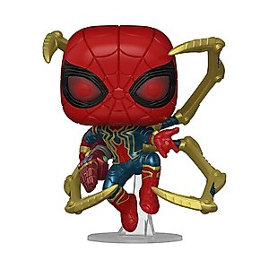 Funko Pop! Iron Spider with Gauntlet (Glow) Exclusive. Clear Slip Protector and Box Include