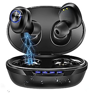 osdfono Wireless Bluetooth Headphones Wireless Earphones IPX7 Waterproof True Wireless Earbuds Sports Ear Buds in Ear with Microphone for iPhone Android Running Exercise Gym Outdoors Gaming
