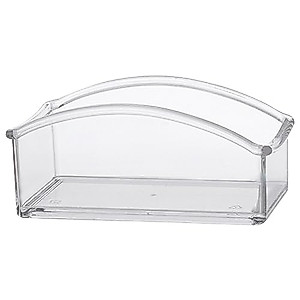 Luxshiny Acrylic Clear Coffee Organizer Tea Bag Organizer Holder Clear Tea Bag Box Sugar Packets Holder for Coffee Creamer Acrylic Tea Bag Organizer