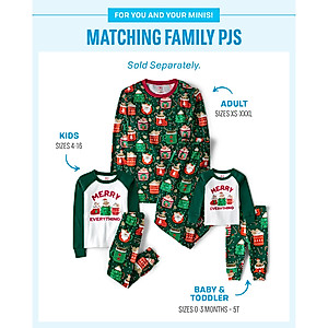 The Children's Place Baby Toddler 2 Piece Family Matching, Christmas and Holiday Pajama Sets, Cotton, Coco Mugs, 12-18 Months