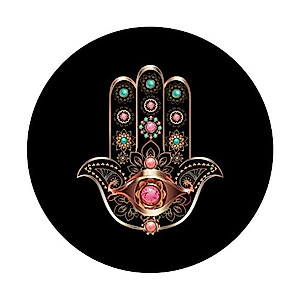 Eye and Hamsa Hand of Fatima Evil Protection Women Wellness PopSockets Swappable PopGrip