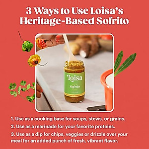 Loisa Sofrito Cooking Sauce, Non-GMO, No-MSG, No Preservatives, No Artificial Coloring, No Artificial Flavors, Vegan, Pure Latin Flavor, 12 oz, Pack of 1
