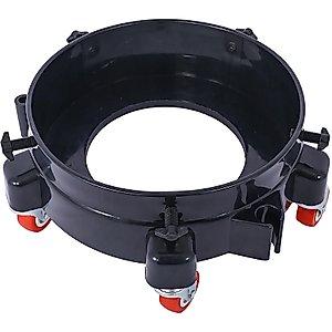 Tzou 5 Gallon Bucket Dolly with Wheels, Heavy Duty Plastic Drum Dolly with 5 Smooth-Rolling Swivel Casters Secure Locking Cart for Car Washing Detailing Smoother Maneuvering Bucket Dolly