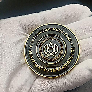 Aiyee Black Coins,Collecting Coins Black Metal Adjudicator Coin,1pcs