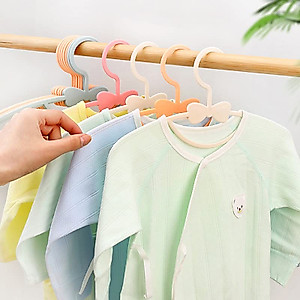 10PCS Baby Hangers for Nursery Closet, Non-Slip Kids Baby Clothes Hangers,Kids Storage Hangers Plastic Thicken Bow Knot Coat Drying Hanger for Toddler Baby(White)