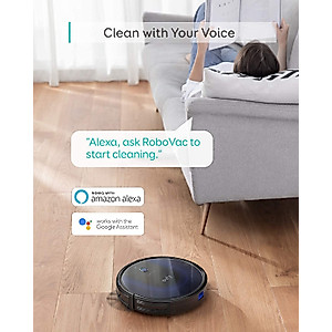 Eufy BoostIQ RoboVac 15C MAX, Wi-Fi Connected, Super-Thin, 2000Pa Suction, Quiet, Self-Charging Robotic Vacuum Cleaner, Cleans Hard Floors to Medium-Pile Carpets, Black (Renewed)