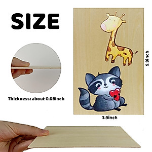 MUXGOA 20 Pack Basswood Sheets for Craft, Laser, Wood Burning, Wooden DIY Ornaments, Unfinished Thin Balsa Plywood Sheets can be Cut & Painted to Desired Shape(150x100x2mm)