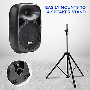 LyxPro 8" Inch Passive DJ PA Speaker System XLR,1/4,Speakon, Connections Daisy Chain Compatible, 8 Ohm, Lightweight, Stand Mountable,