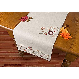 DII Fall Table Decorations Indoor Décor, Thanksgiving, Table Runner, 14x70, Autumn Wheat
