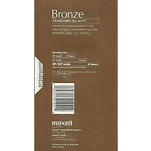 Maxell VHS Blank 5-Pack Bronze Standard Quality T-120