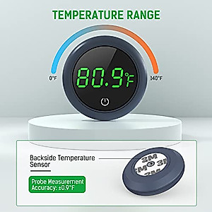 PAIZOO Fish Tank Digital Thermometer Accurate LED Display to ±0.9°F Tank Thermometer Aquarium Temperature Measurement Suitable for Fish, Axolotl, Turtle or Aquatic