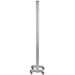 Flash Furniture Mobile Freestanding Clear Room Divider Partition Portable Roll Up Banner Sneeze Guard for Offices, Restaurants, Lobbies and Other Public Areas