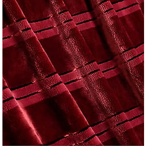 Life Comfort Luxe Velvet Throw Ivory 60x70in 100% Polyester Red