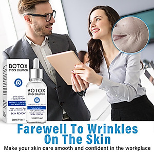 Botox Face Serum, Botox Stock Solution Facial Serum with Vitamin C & E, Instant Face Lift & Anti Aging Serum, Boost Skin Collagen, Reduce Fine Lines, Wrinkles, Plump Skin