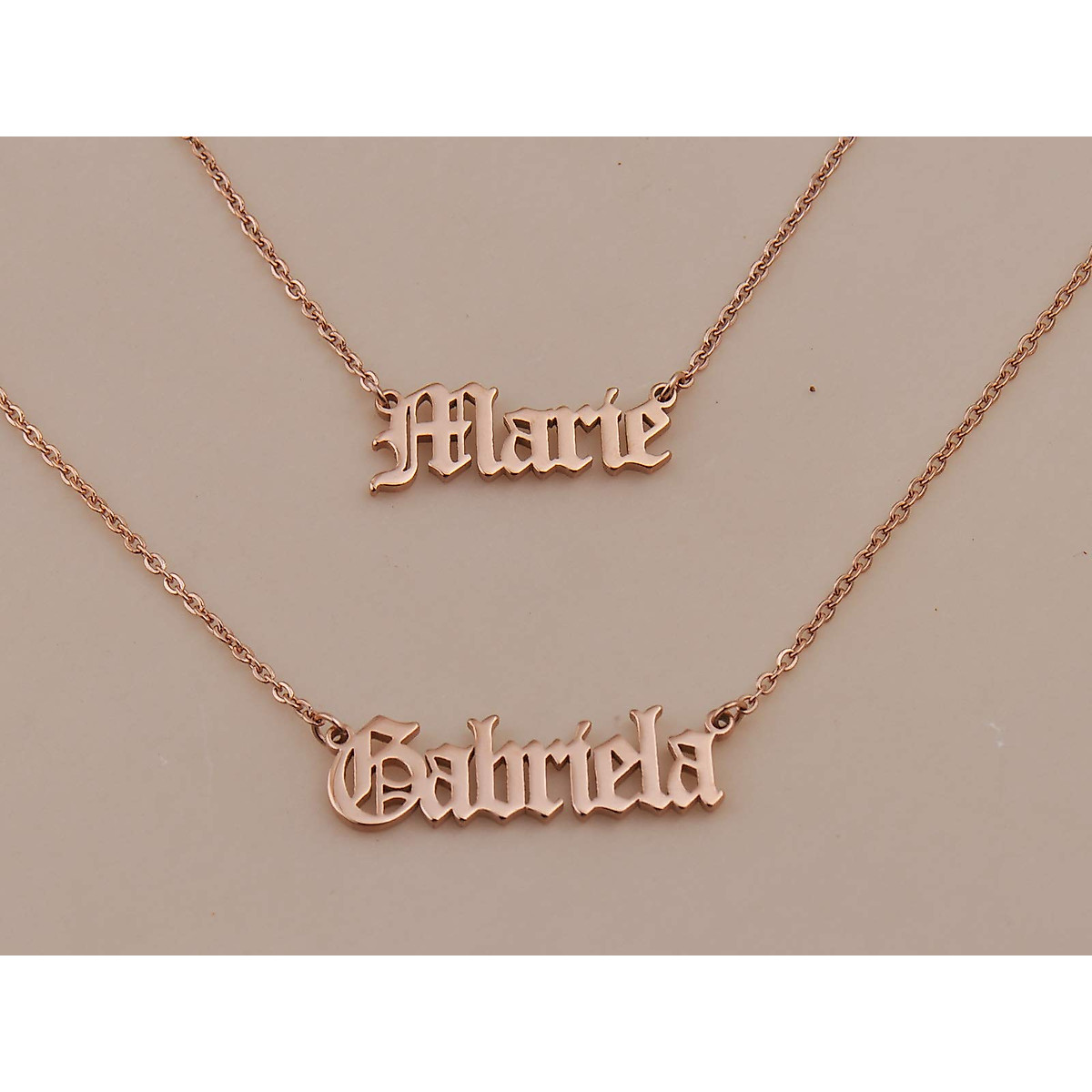HUAN XUN Custom Initial Jewelry Personalized Name Necklace for Women Cobi