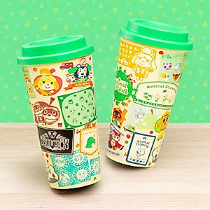 Paladone PP7723NN Animal Crossing Travel Mug Officially Licensed Merchandise, Plastic, Multicolour,350 ml