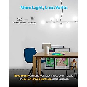 Sunco 8 Pack Vanity Globe Light Bulbs G25 LED for Indoor Bathroom Mirror Living Area, CRI92 5000K Daylight, Dimmable 450 LM, 6W, E26 Base, Round Frosted Classic Ambient Decorative Bulb, UL