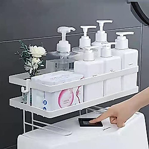 jomgeroz Toilet Shelf Storage Rack Multifunction Organization Bracket Accessory for Toilet Organize Support Holder Toilet Shelf